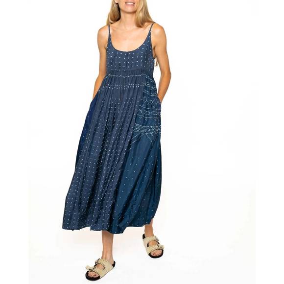 Injiri | Dresses | New Injiri Neel 64 Slip Dress In Deep Blue Dots ...